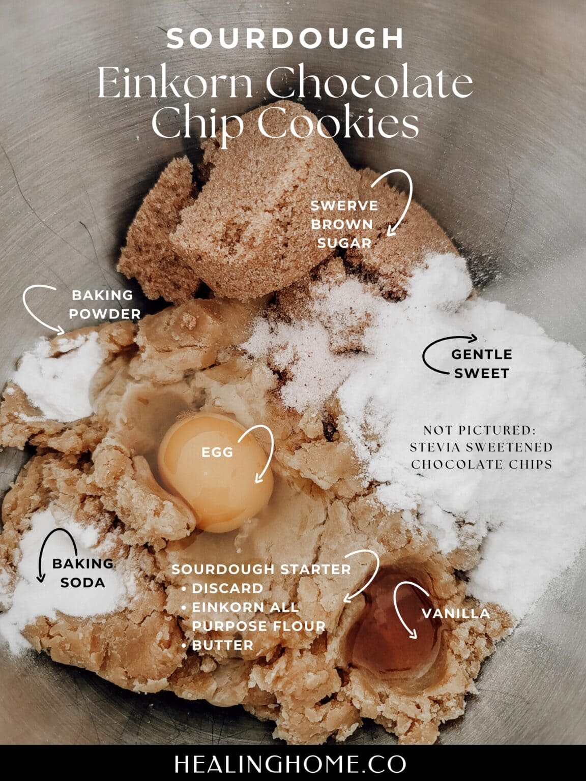 Sourdough Einkorn Chocolate Chip Cookies | Healing Home Recipes